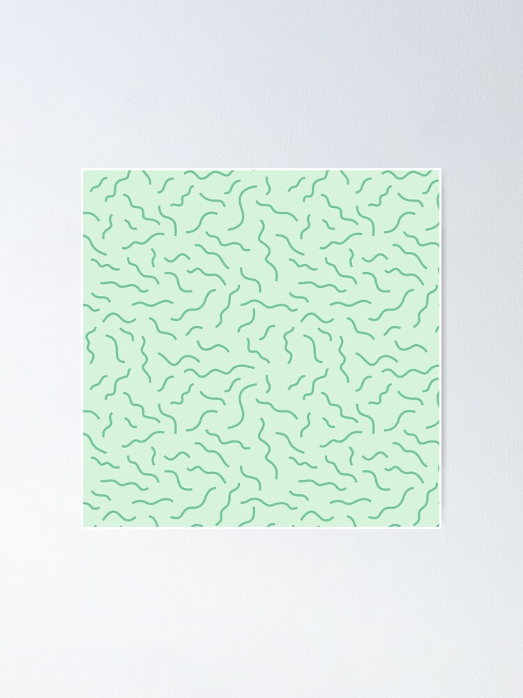 "Pastel Green Squiggly Lines patterns,minimal,simple,minimalist ...