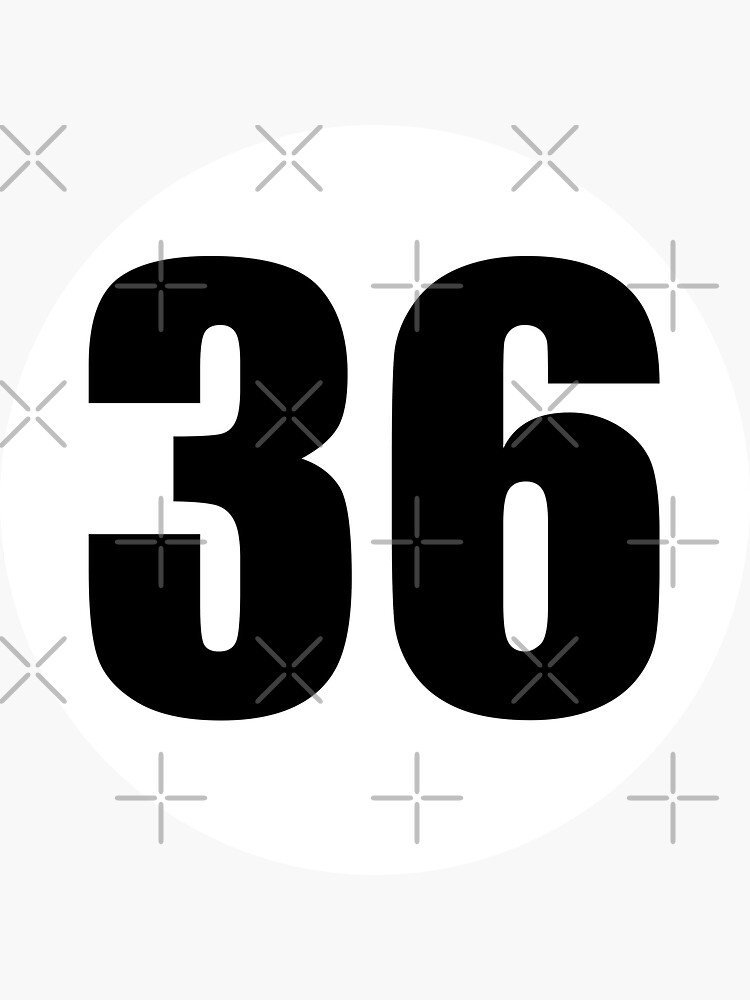 "Racing number 36" Sticker by stickerwicker | Redbubble