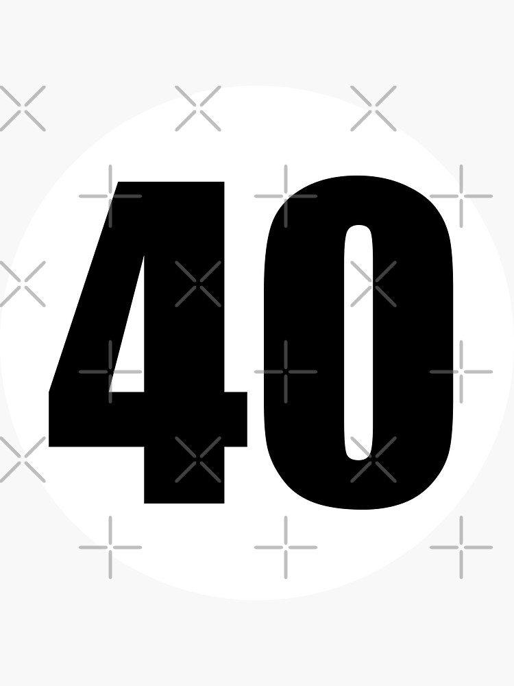 "Racing number 40" Sticker for Sale by stickerwicker | Redbubble