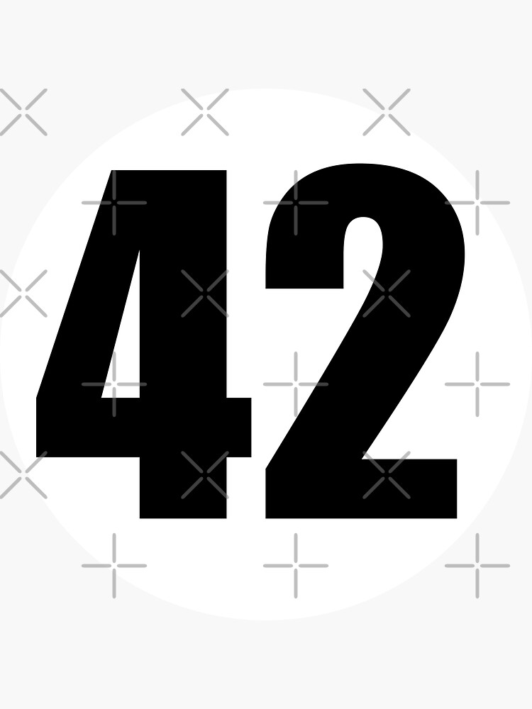 "Racing number 42" Sticker for Sale by stickerwicker | Redbubble