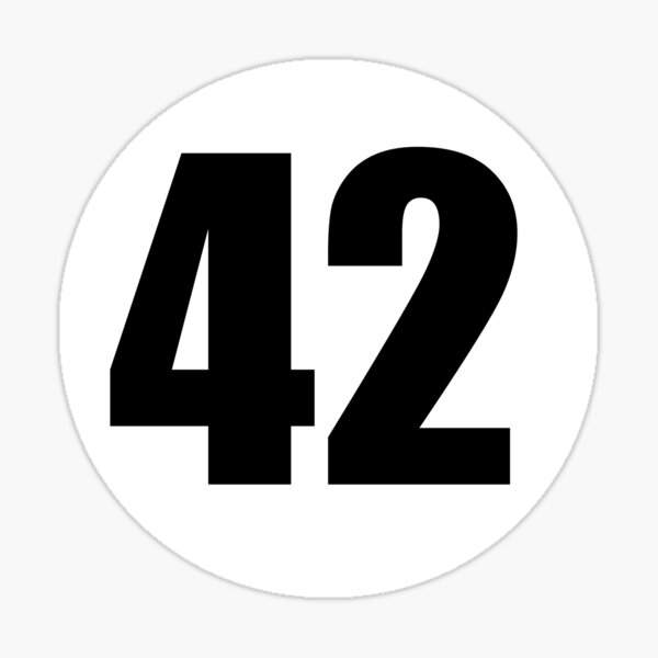 "Racing number 42" Sticker for Sale by stickerwicker | Redbubble