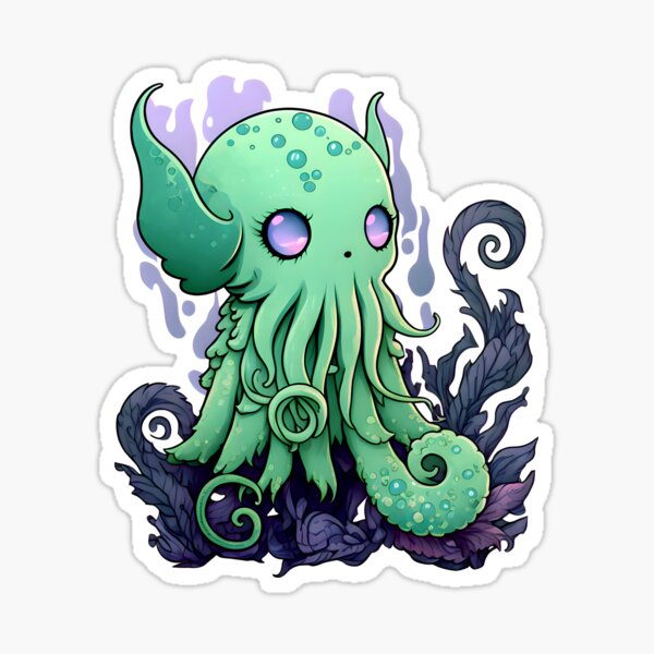 "Kawaii Cthulhu | Lovecraft Creature | Cute Cthulhu " Sticker for Sale ...