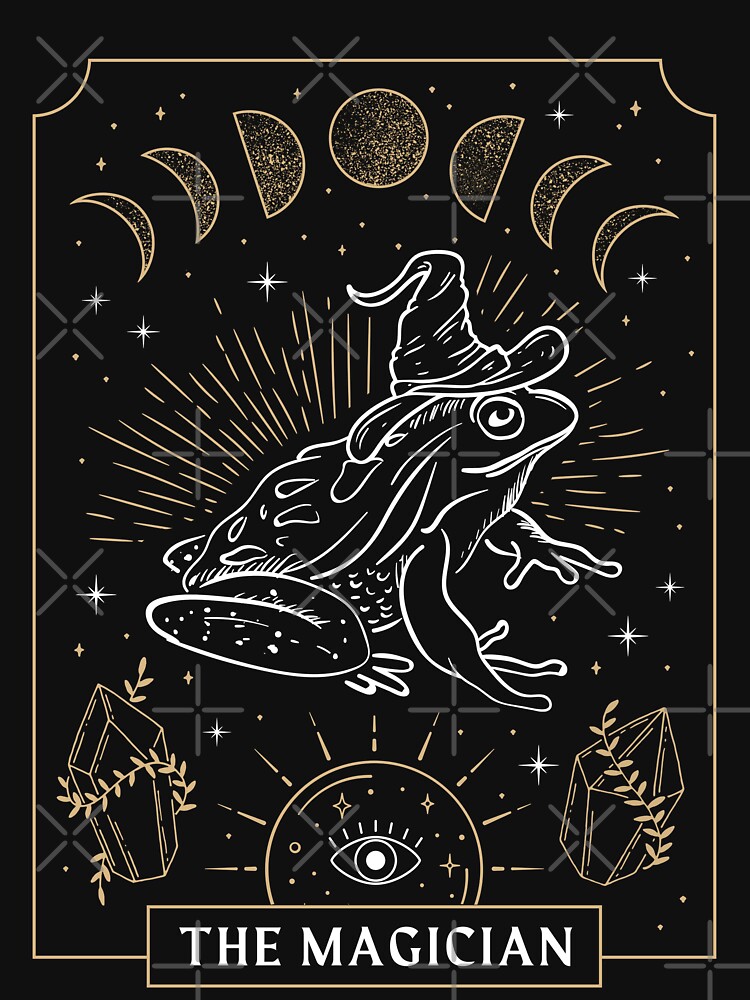 Frog Wizard Hat Moon Dark Academia Aesthetic Cottagecore Magician Tarot ...
