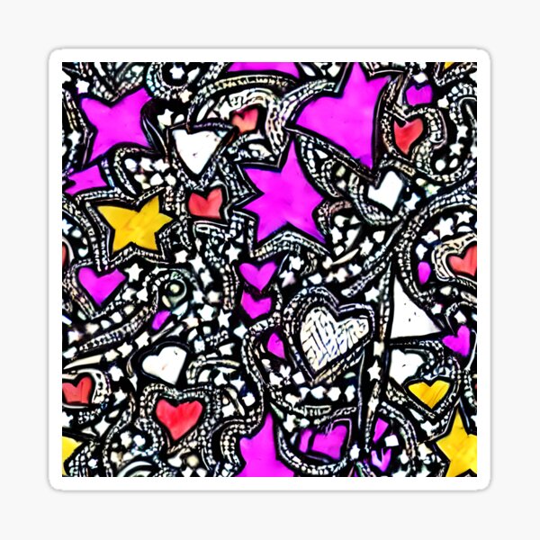 "Gothic Stars and Hearts Pattern Dark and Romantic Designs for Gothic ...
