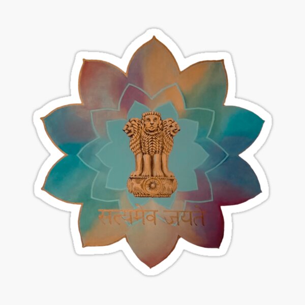 "national emblem of India" Sticker for Sale by Sunniyear | Redbubble