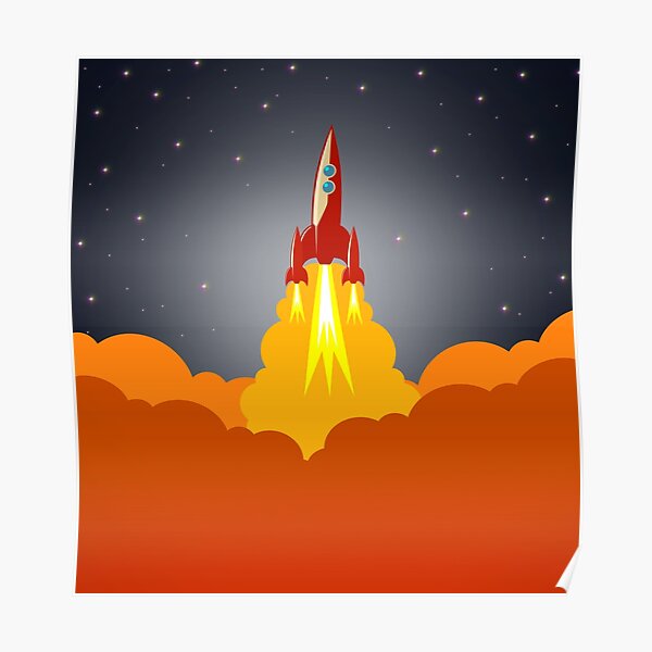 "rocket ship" Poster for Sale by owami81 | Redbubble