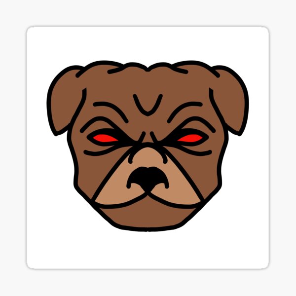 "Angry dog" Sticker for Sale by KarmasKreations | Redbubble