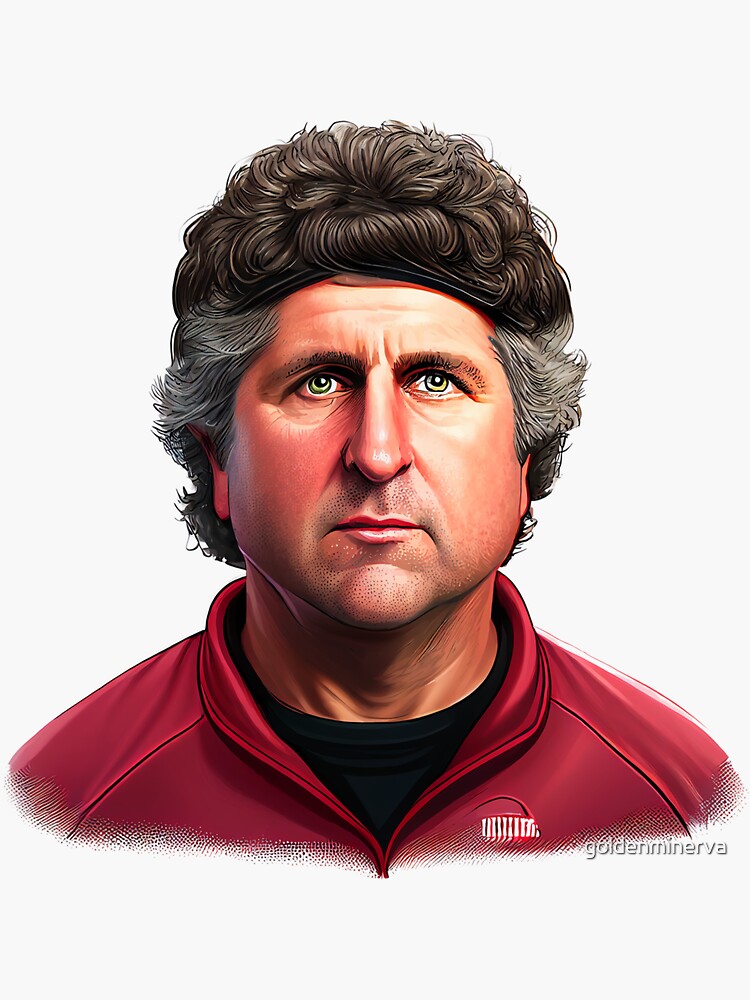 "Drawing of Mike Leach, a famous coch" Sticker for Sale by ...