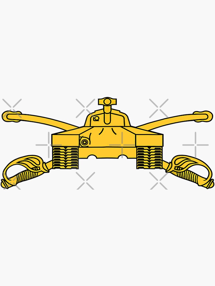 "Army Armor Branch Us Military Tanker Insignia" Sticker for Sale by ...