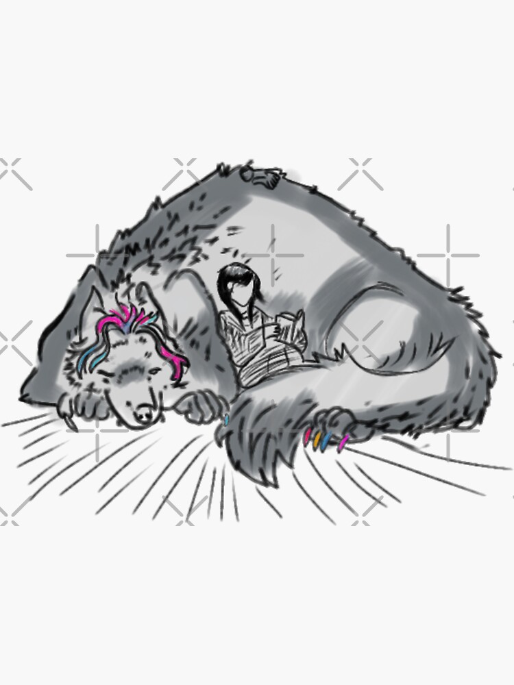 "werewolf,wednesday,enid,thing best friends" Sticker for Sale by ...
