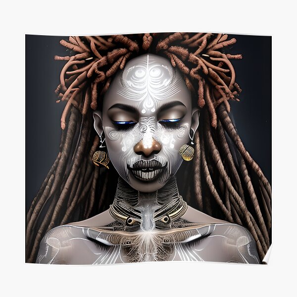 "African Women with Dreadlocks Art" Poster for Sale by Huesoffun ...