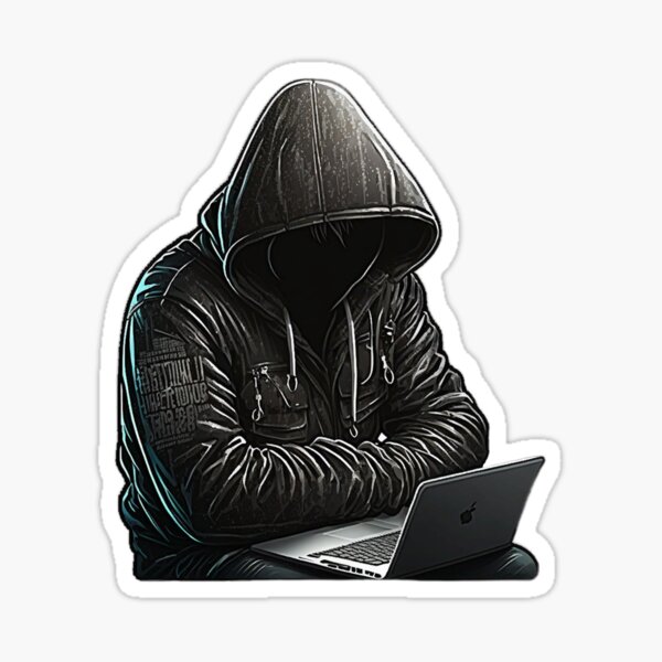 "Hacker Cyber Security Sticker T-shirt Design" Sticker for Sale by ...