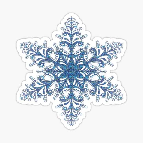 "Big Holiday Classy Blue Snowflake " Sticker for Sale by Atteestude ...