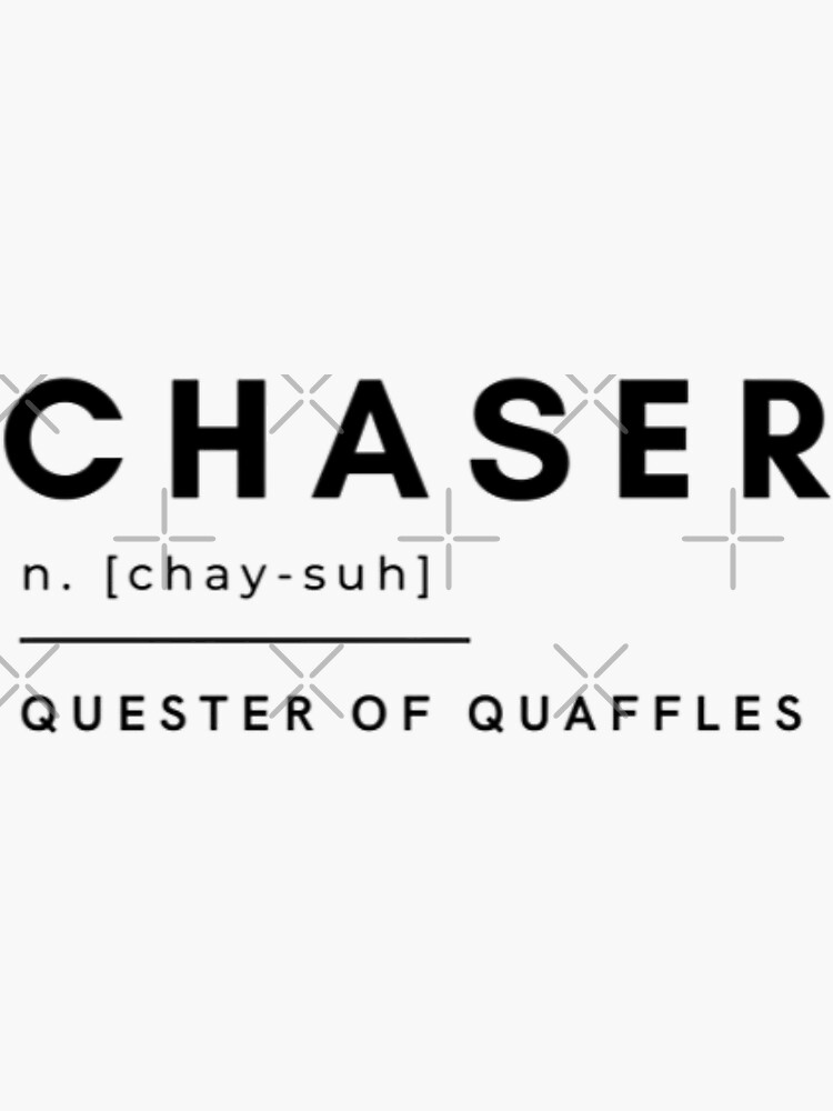 "Chaser " Sticker for Sale by PottersArt | Redbubble