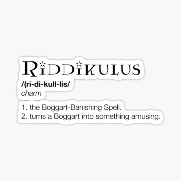 "RIDDIKULUS" Sticker for Sale by PottersArt | Redbubble