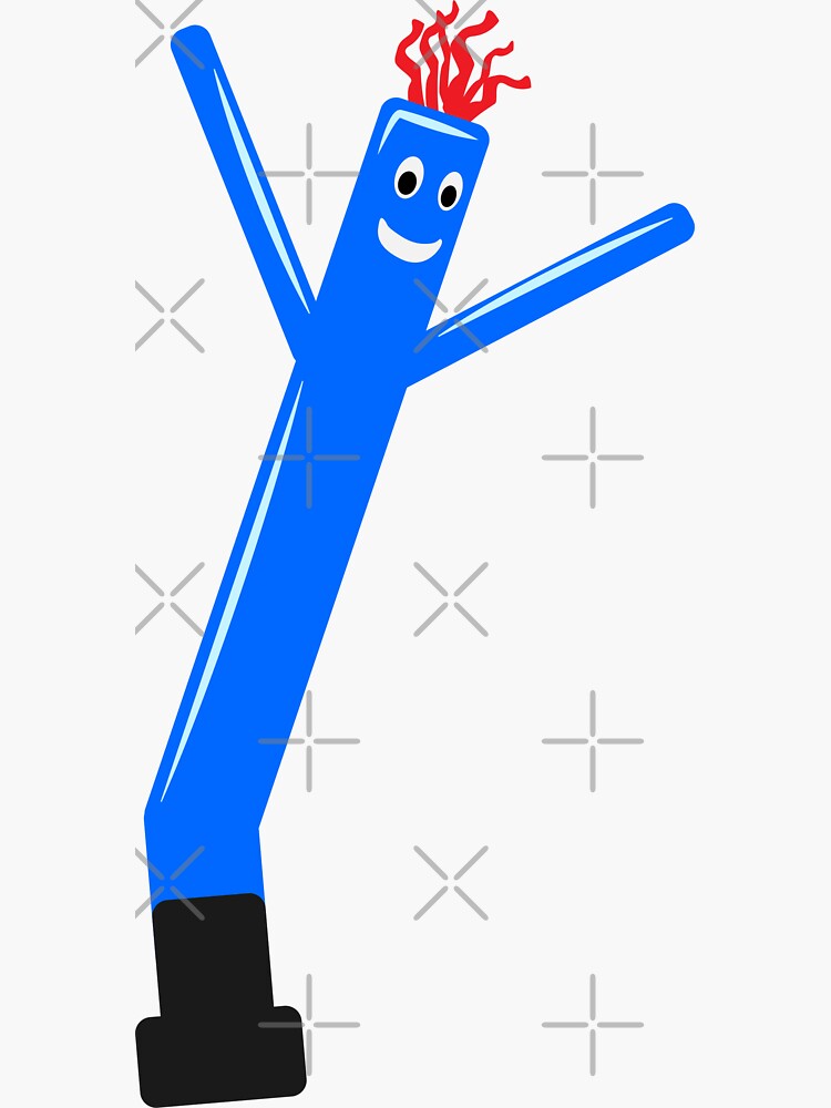 "Blue Wacky Waving Inflatable" Sticker for Sale by Aerodin | Redbubble
