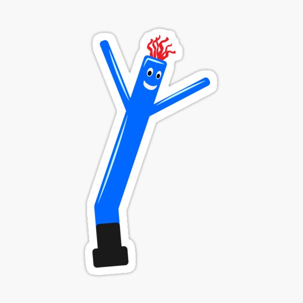 "Blue Wacky Waving Inflatable" Sticker for Sale by Aerodin | Redbubble