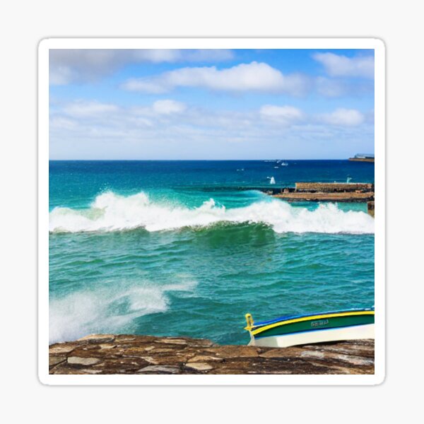 "Coastal beach scene " Sticker for Sale by NickCStudio | Redbubble