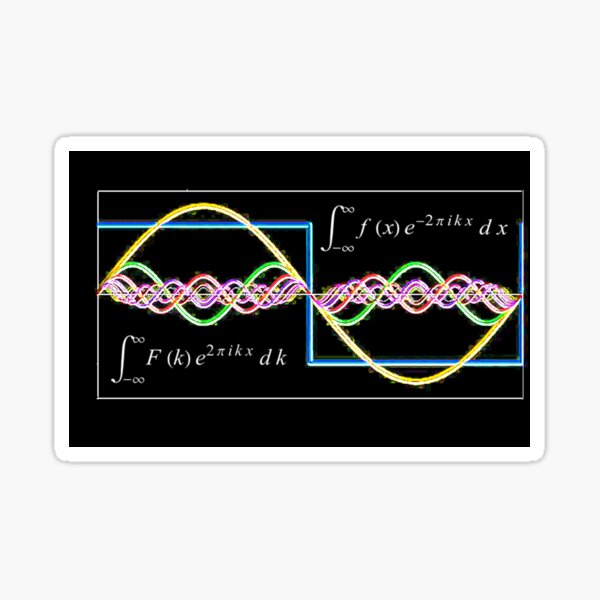 "Fourier Transform Design" Sticker for Sale by althod | Redbubble