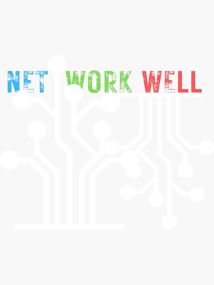 "Network well" Sticker for Sale by iconking1234 | Redbubble