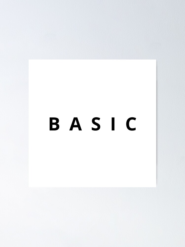 "BASIC - Minimal - Aesthetic Design Merch - Aesthetics Text Word ...