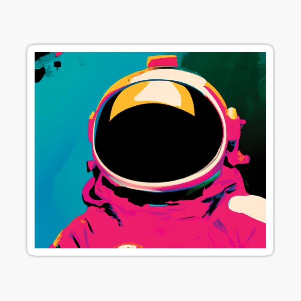 "Trippy rainbow Astronaut" Sticker for Sale by haitam-ghalem | Redbubble