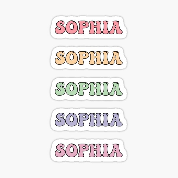 "Sophia Name Set Pack " Sticker for Sale by simplife-art | Redbubble