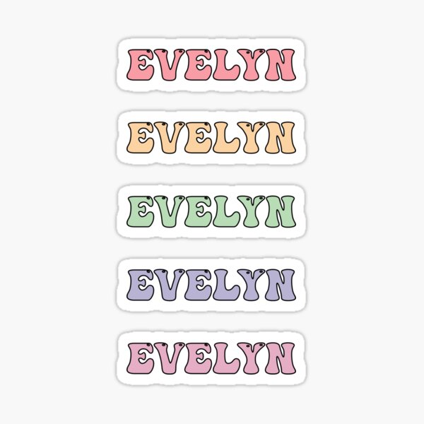 "Evelyn Name Set Pack " Sticker for Sale by simplife-art | Redbubble