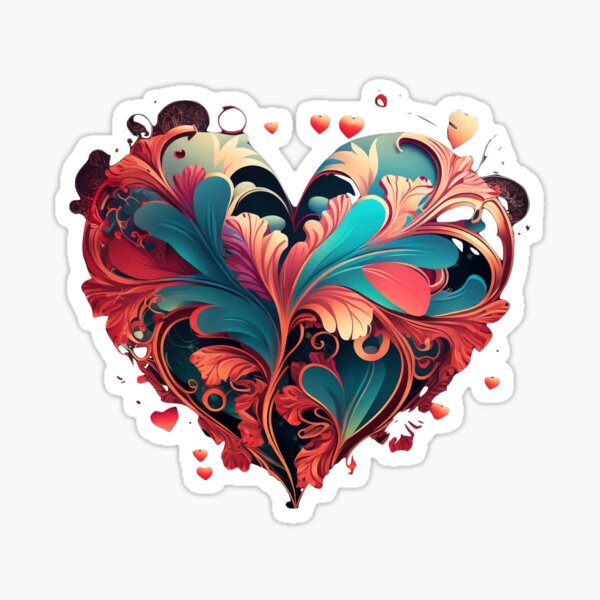 "valentine's day hearts and flowers" Sticker for Sale by dacdac79 ...
