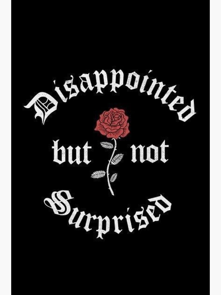 "Disappointed not surprised" Sticker for Sale by AI-Creation | Redbubble