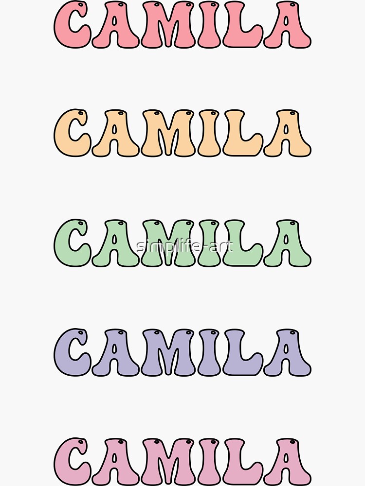 "Camila Name Set Pack " Sticker for Sale by simplife-art | Redbubble