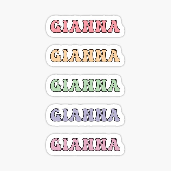 "Gianna Name Set Pack " Sticker for Sale by simplife-art | Redbubble
