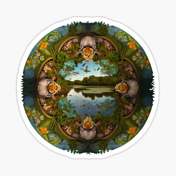 "Mandala of nature" Sticker for Sale by Imagier | Redbubble