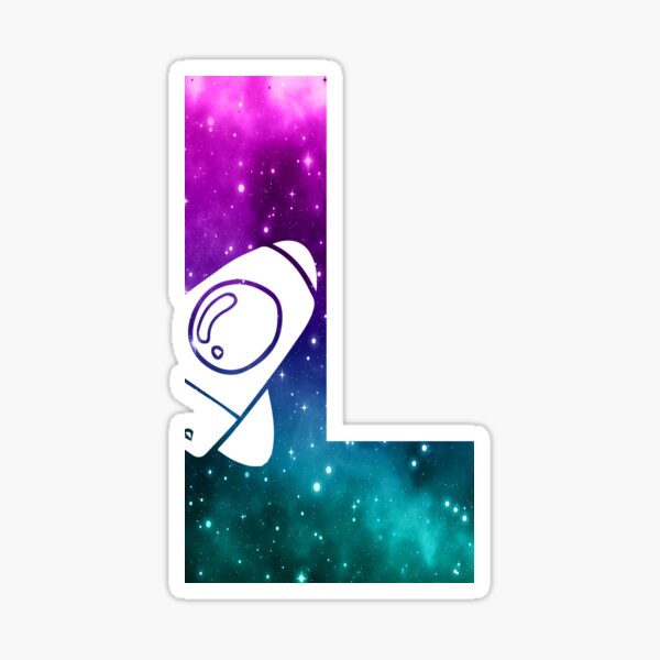 "Letter L with Space Rocket - Space Galaxy Universe Alphabet" Sticker ...