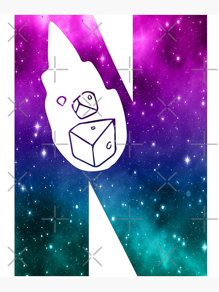 Póster «Letra N con cometa - Alfabeto del universo de la galaxia ...