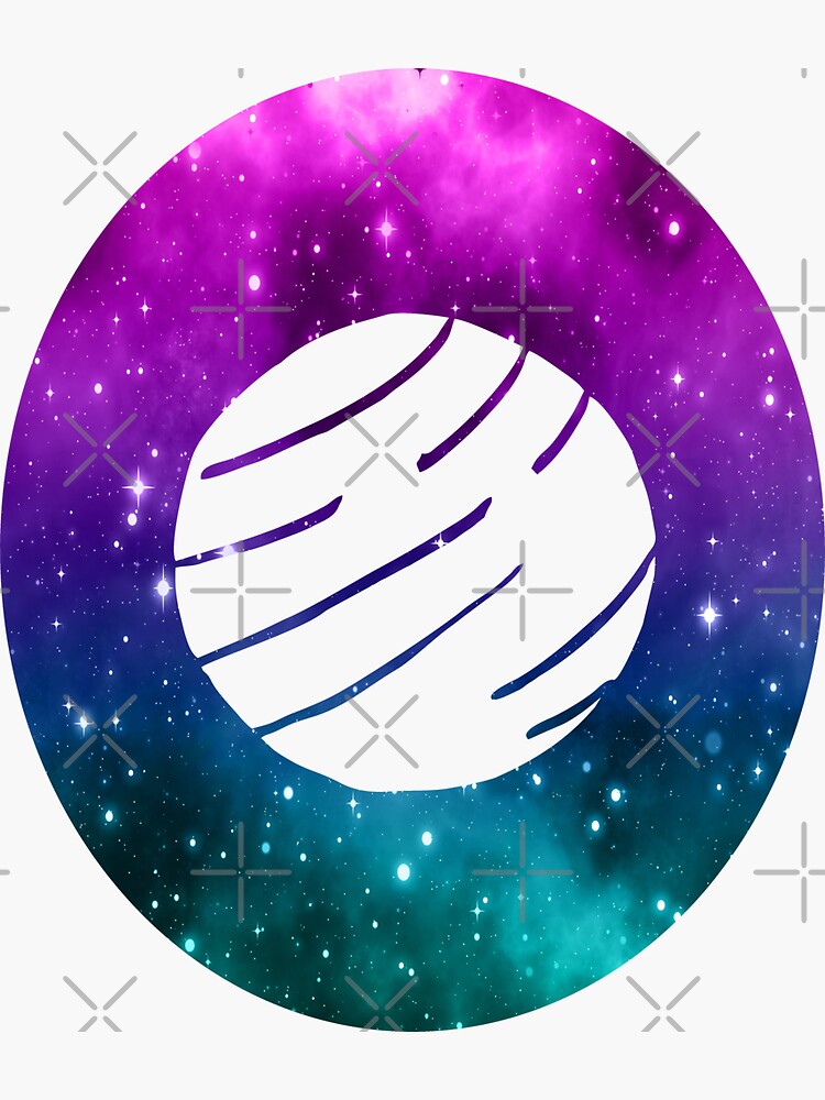 "Letter O with Planet - Space Galaxy Universe Alphabet" Sticker for ...