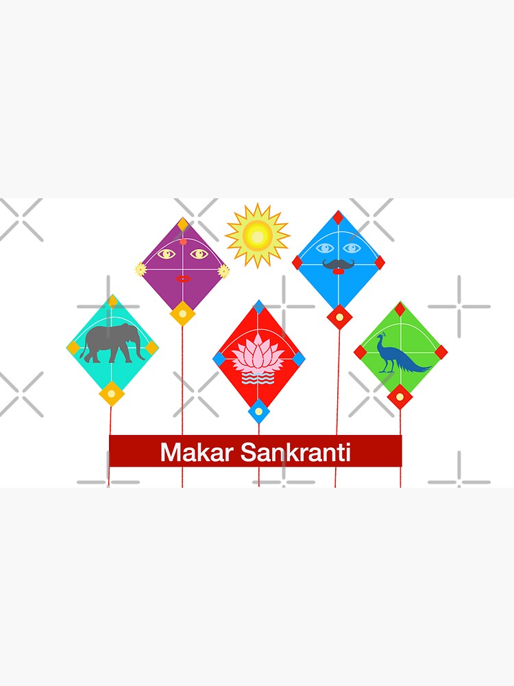 "Makar Sankranti 2023 modern design white" Sticker for Sale by Bakkia ...