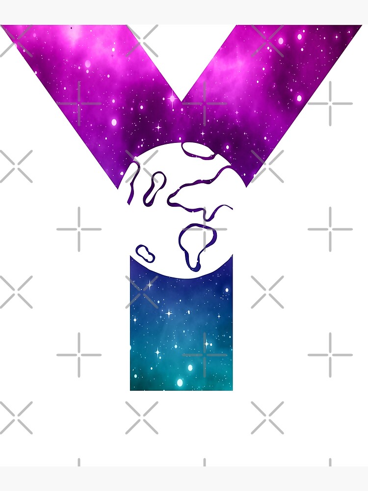 Lámina fotográfica «Letra Y con fondo de la Tierra y el Universo ...