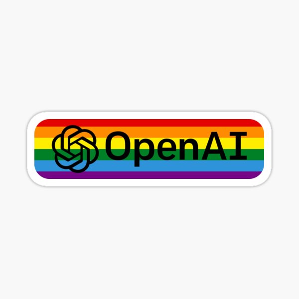 "Pride Open Ai logo" Sticker for Sale by MrShy | Redbubble