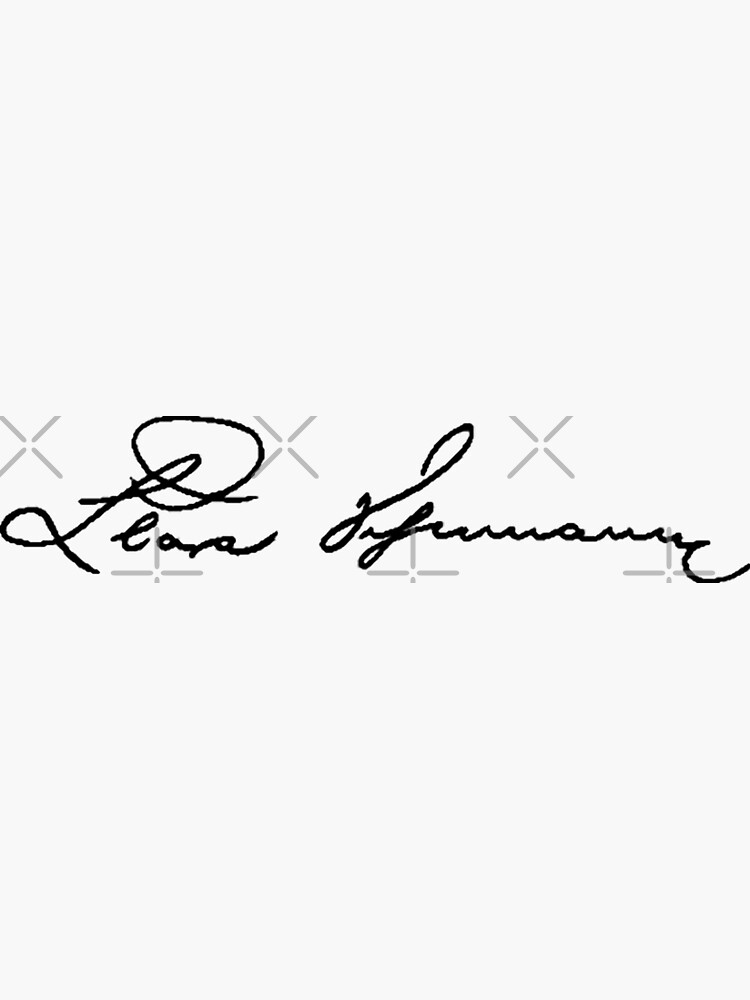 "Signature of Clara Schumann" Sticker for Sale by en10minutos | Redbubble