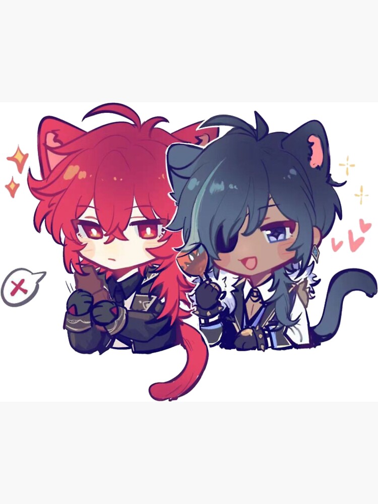 "Genshin Impact Diluc & Kaeya Catboy Diluc Catboy Kaeya Genshin Impact ...