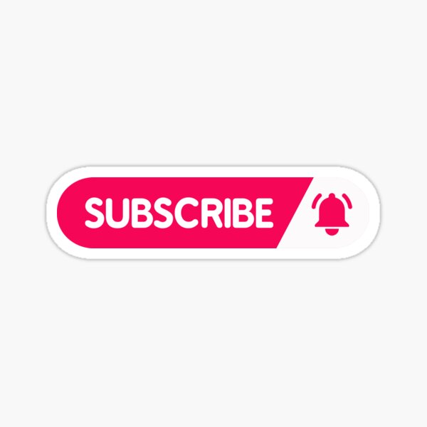 "Youtube Subscribe Icon" Sticker for Sale by PotluckPrints | Redbubble