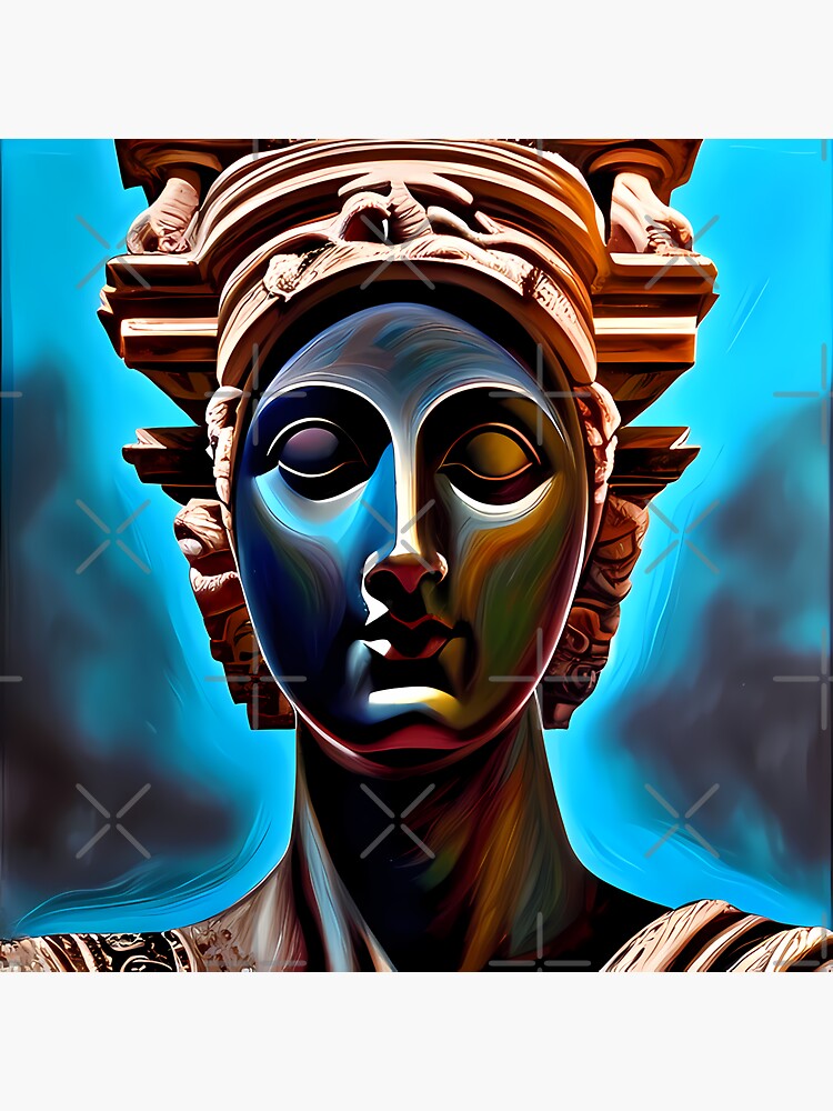 "Roman statue portrait" Sticker for Sale by BigBrainArtwork | Redbubble