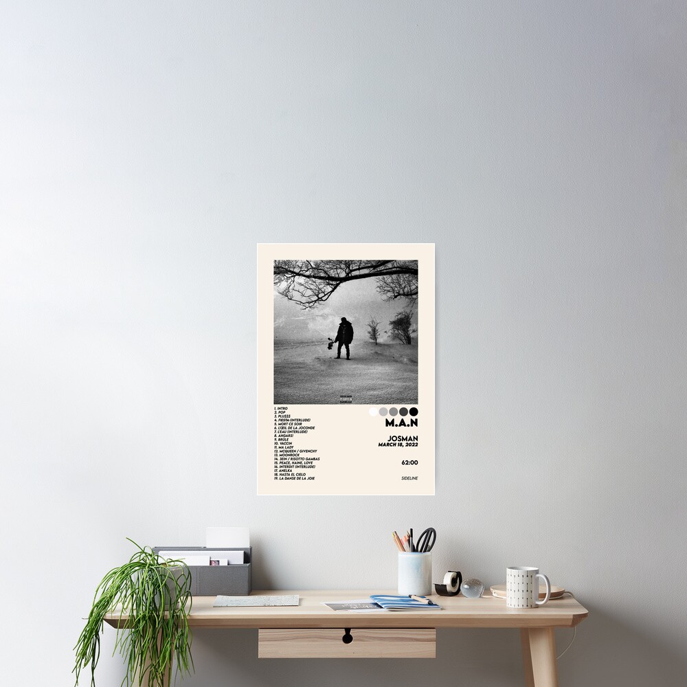 Poster « M.A.N | Cover d'album de Rap Fr | Josman », par lilixnp | Redbubble