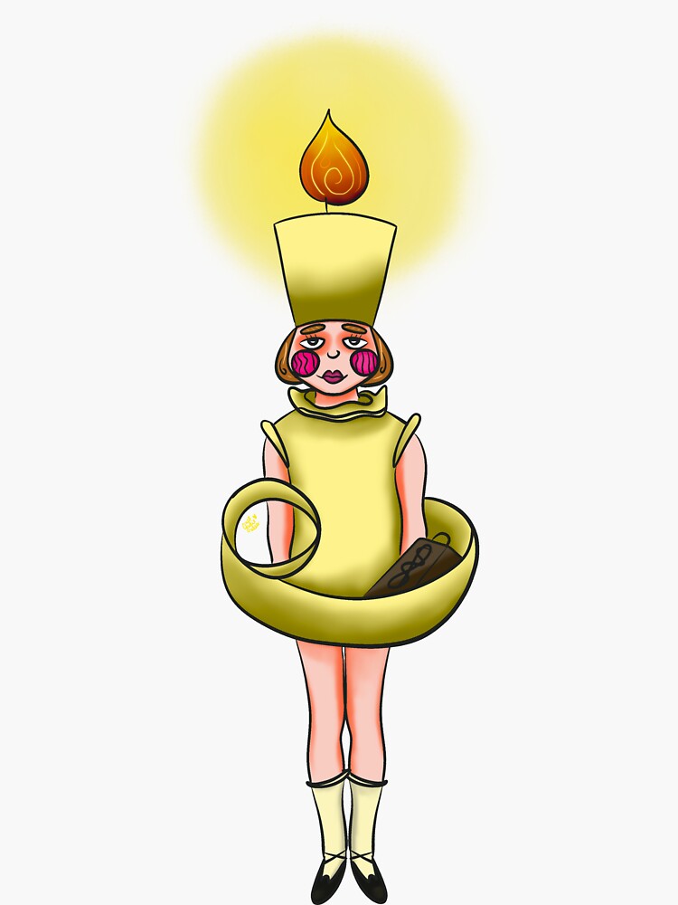 "Candle Girl" Sticker for Sale by JustJulieJules | Redbubble