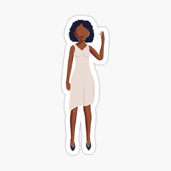 "portrait of a young woman in white" Sticker for Sale by PotluckPrints ...