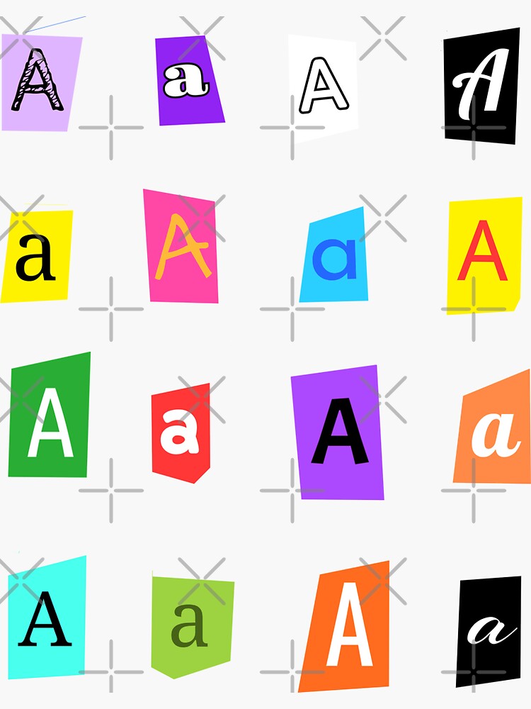 "Magazine cut-out 'A' letter" Sticker for Sale by Words-Artist | Redbubble