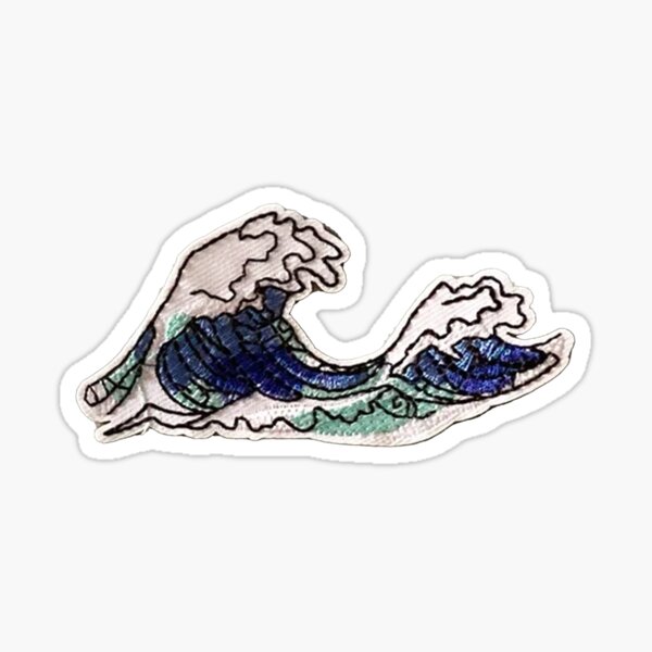 "Blue Wave Sticker" Sticker for Sale by designolo | Redbubble