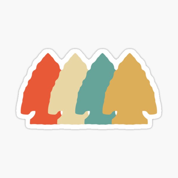 "Arrowhead Hunting Collecting Vintage Retro Art" Sticker for Sale by ...