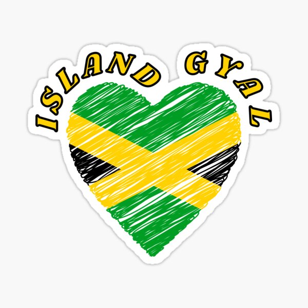 "Island Gyal Jamaica Heart" Sticker for Sale by SaintMari | Redbubble